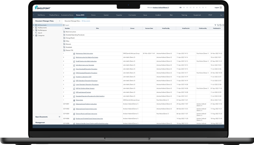 Document Control & Management - Singlepoint